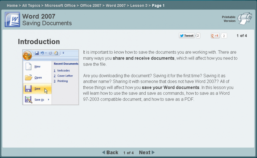 Word Processing 1 - Technology Curriculum