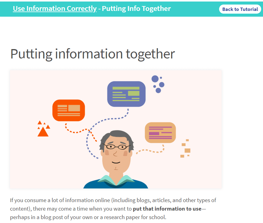 Putting Information Together - Technology Curriculum